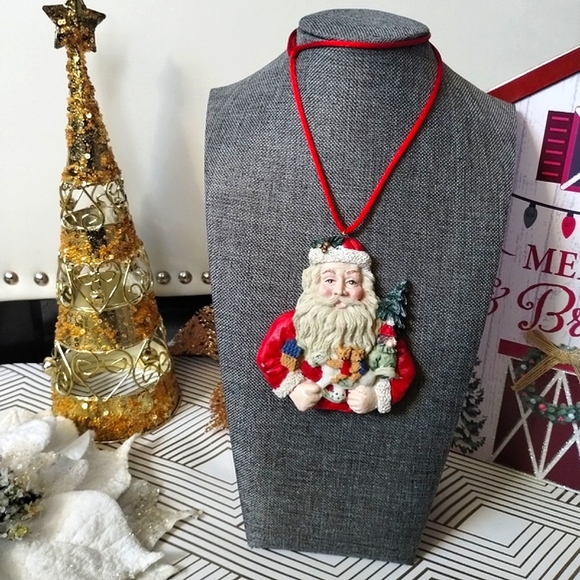 Jewelry | Santa Claus Christmas Necklace | Poshmark